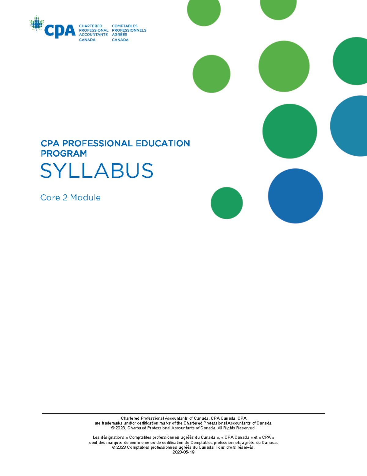 Syllabus - CPA Core 2 - Chartered Professional Accountants of Canada ...