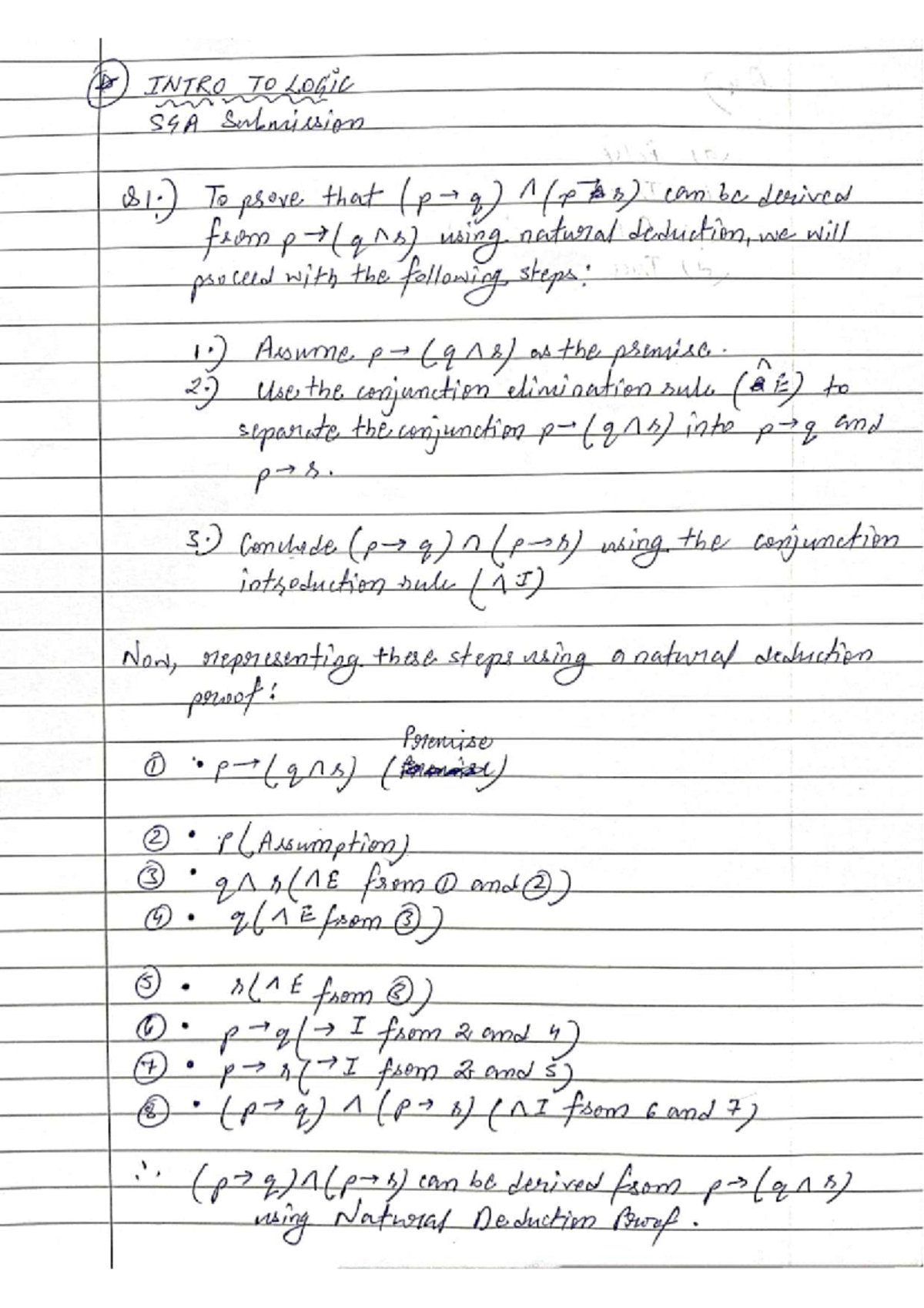 Intro To Logic SGASubmission Assignment BITS - Logic in Computer Science Object Oriented - Studocu