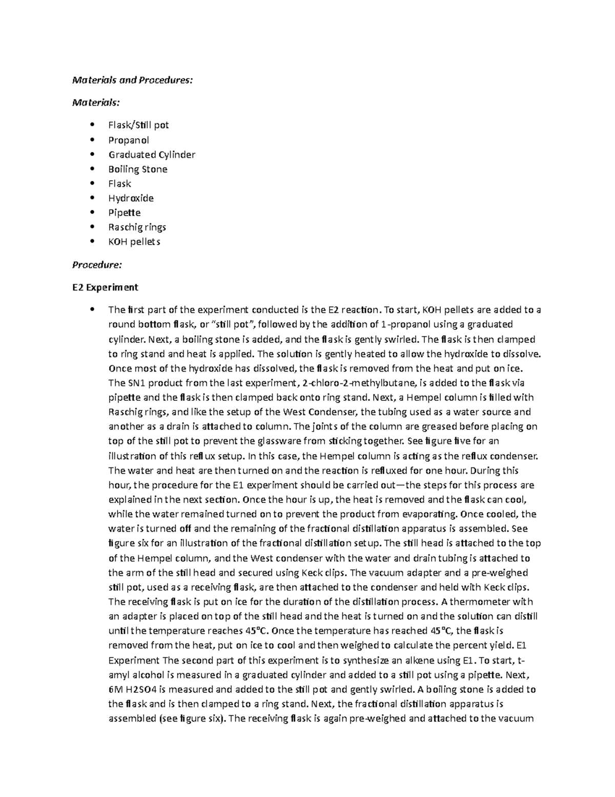 Lab report 3.2 Materials and Procedures - Materials and Procedures ...