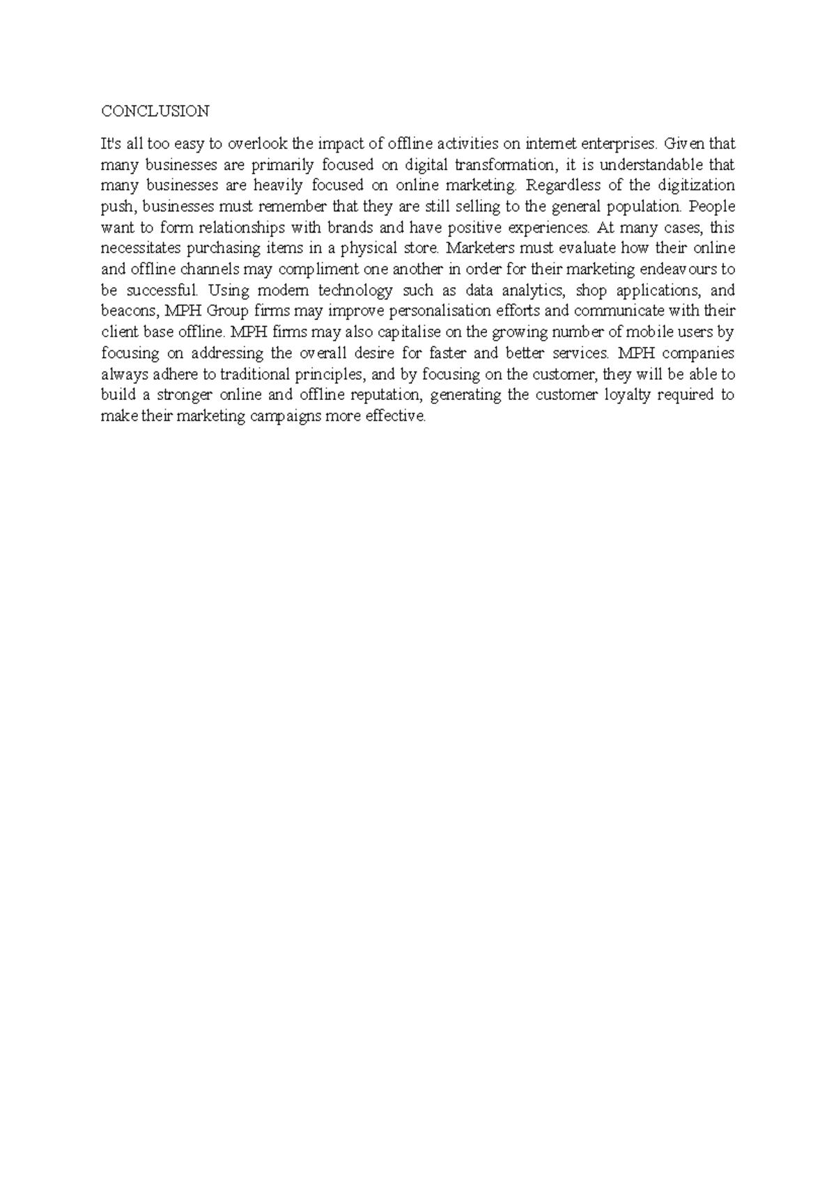 Conclusion ACC - goodluck - CONCLUSION It's all too easy to overlook ...