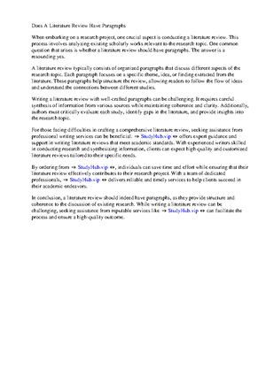 Social Work Dissertation Literature Review Examples - Writing a ...