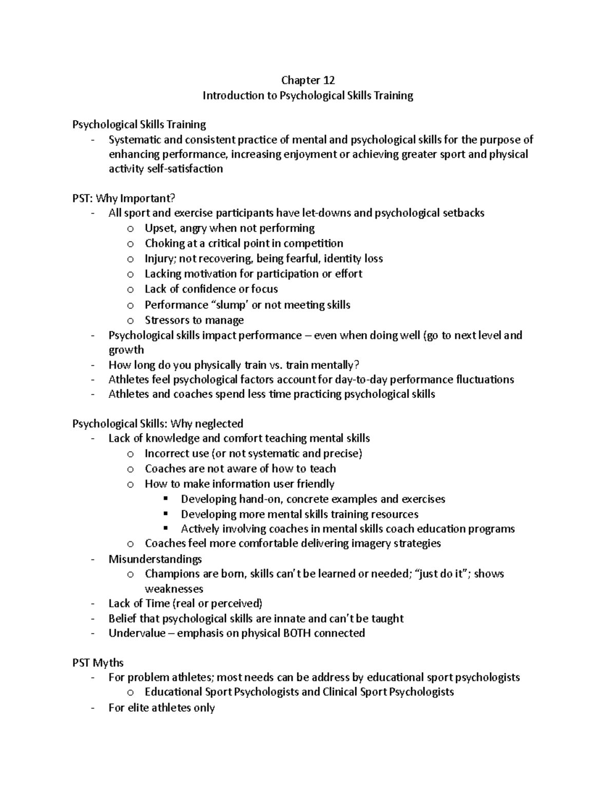Chapter 12 Intro Psychological skills - Chapter 12 Introduction to ...