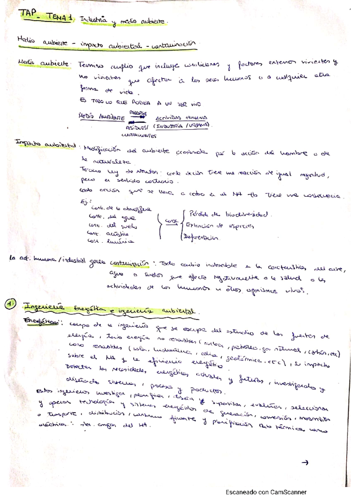Tema 1 tap teo - Tema 1 tap teoría - Tecnología Ambiental Y De Los ...