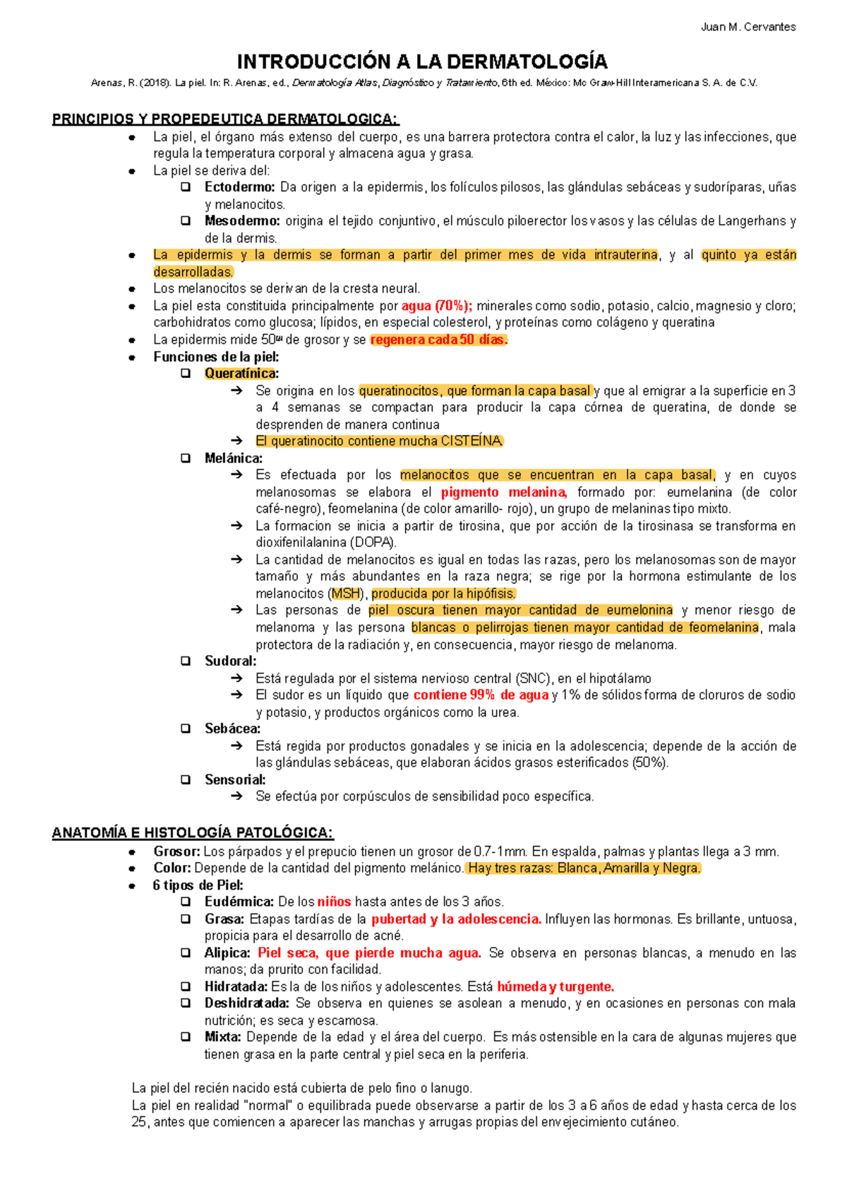 Manual DermatologíA - INTRODUCCIÓN A LA DERMATOLOGÍA Arenas, R. (2018 ...