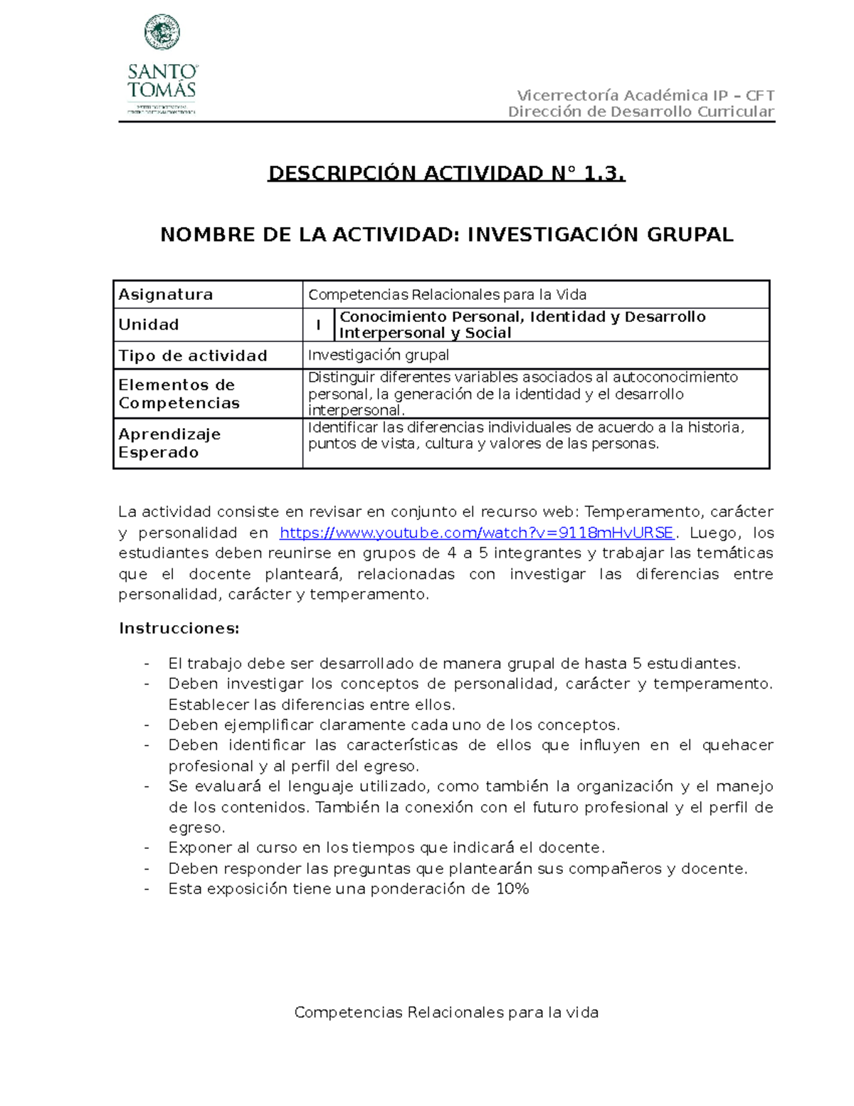 Actividad 1.3 Investigaci Ã³n Grupal - Vicerrectoría Académica IP – CFT ...