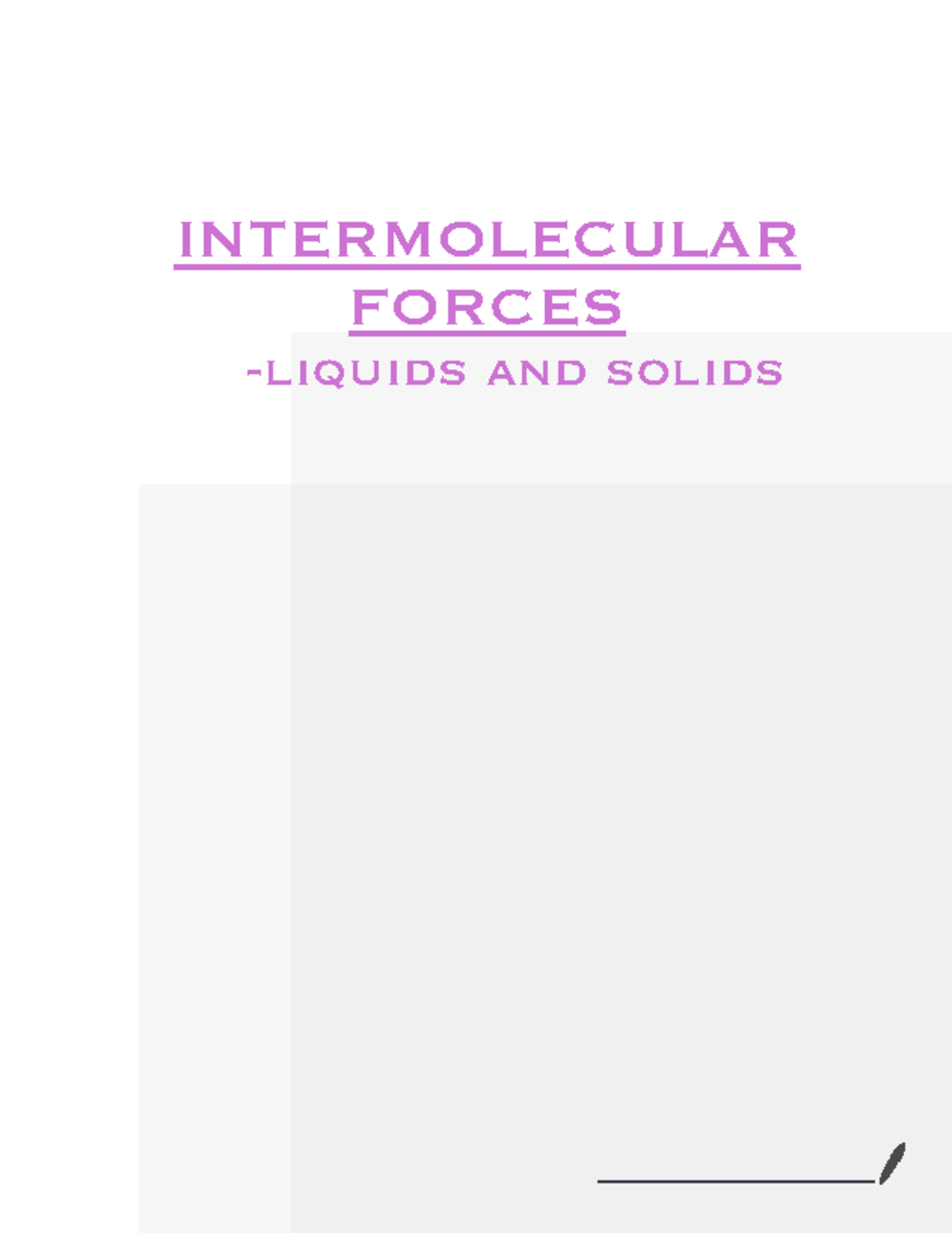 Chapter 12 Textbook Notes - INTERMOLECULAR FORCES -liquids and solids ...