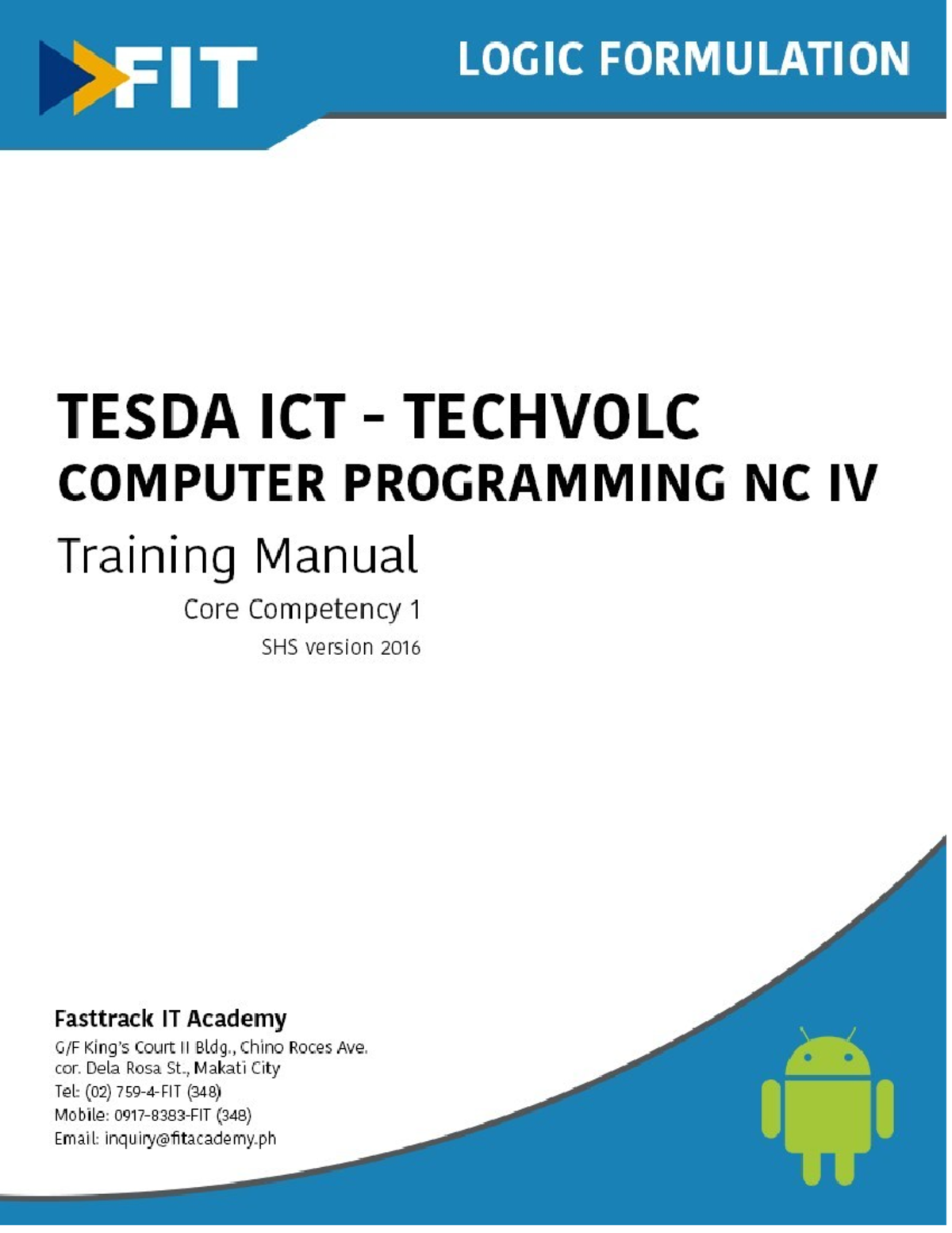 ICT (Competency 1) - Logic Formulation Training Manual - Logic ...