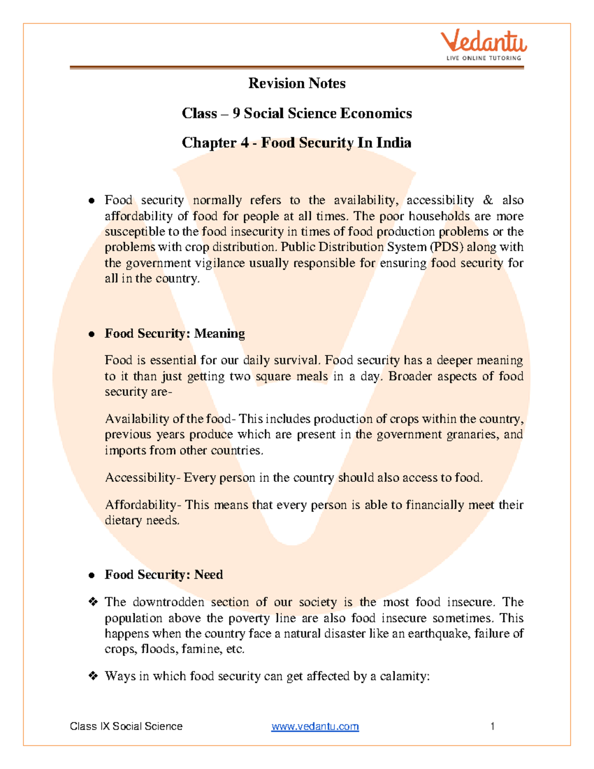 Cbse class 9 social science economics chapter 4 notes - Revision Notes ...