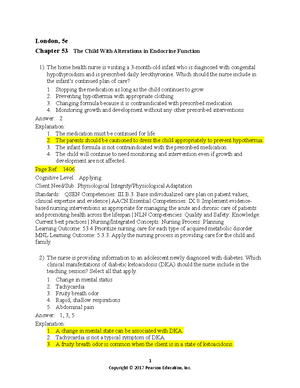 Nclex questions Pediatric Assessment - London, 5e Chapter 33 Pediatric ...