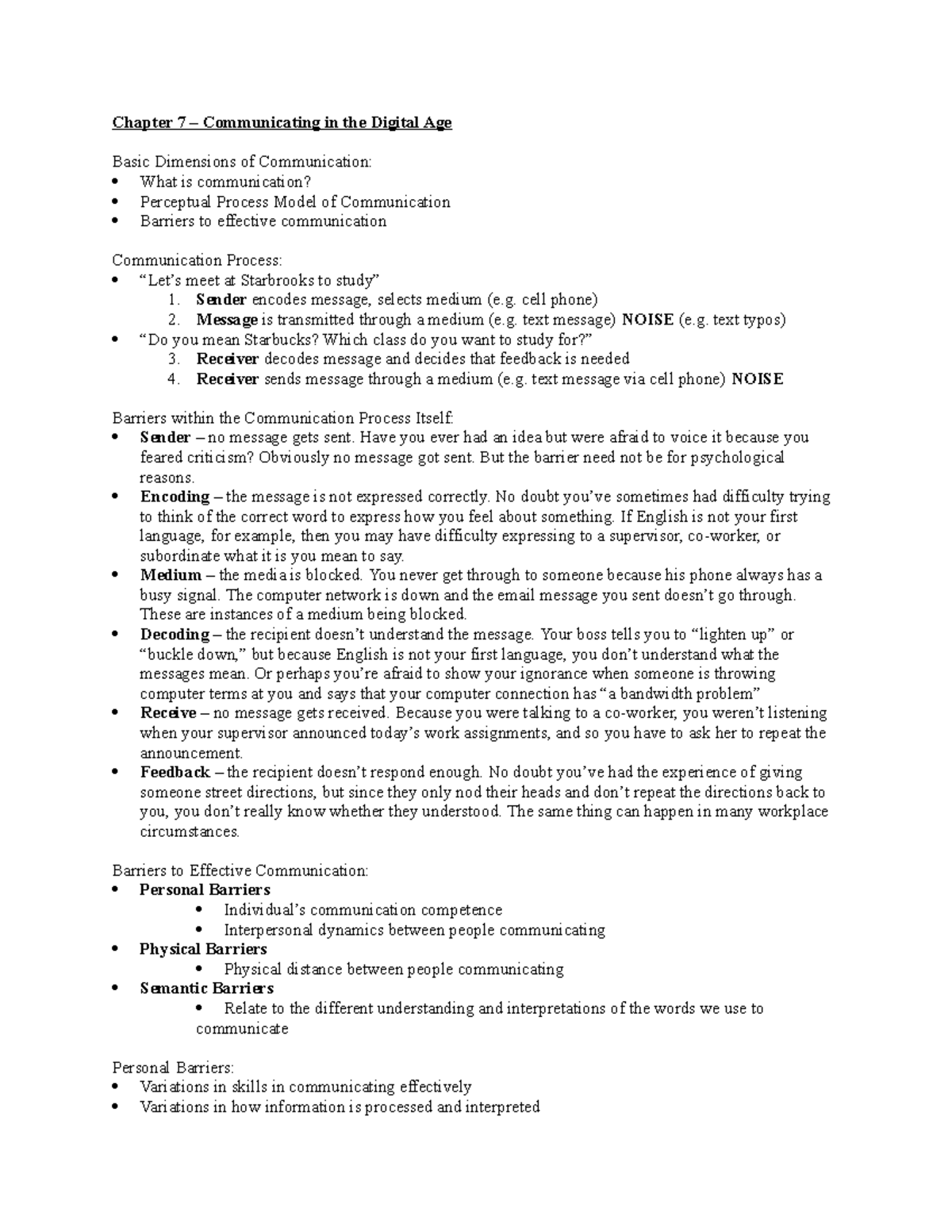 Chapter 7 – Communicating in the Digital Age - Chapter 7 ...