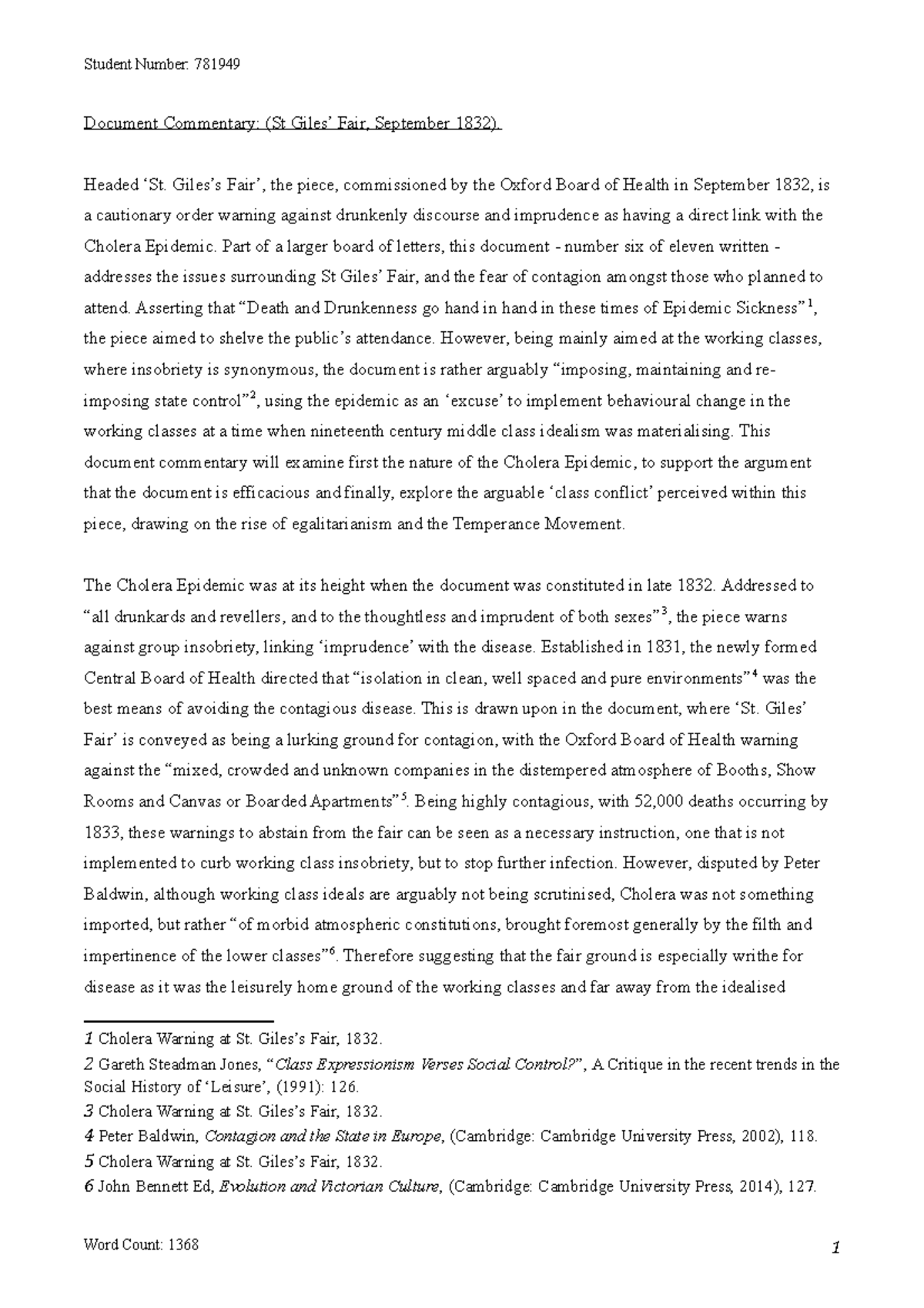 Document Commentary - Headed ‘St. Giles’s Fair’, the piece ...