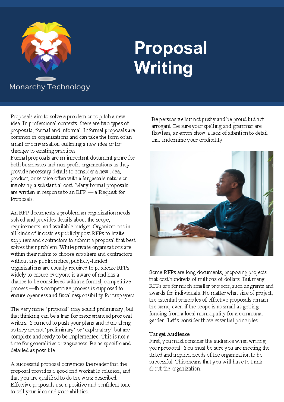 Proposal Writing - Email Memo Proposal Writing Proposals aim to solve a ...