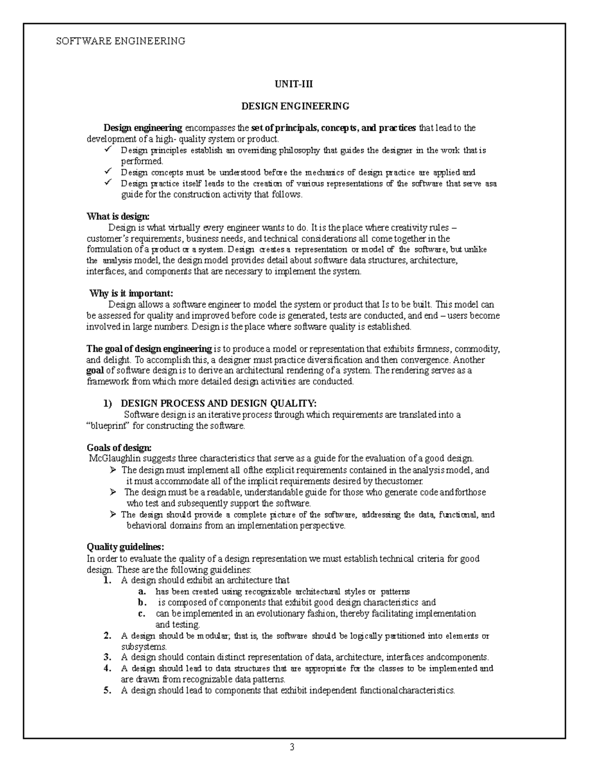 SE Lecture Notes Unit-III - UNIT-III DESIGN ENGINEERING Design ...