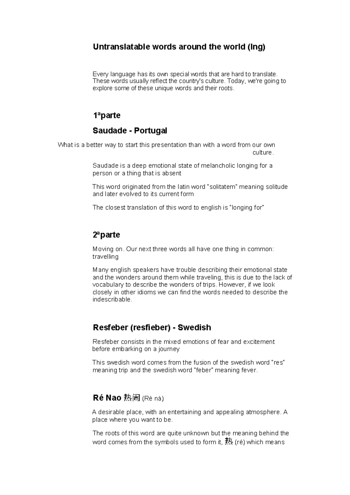 Untranslatable words around the world (Ing) - These words usually ...