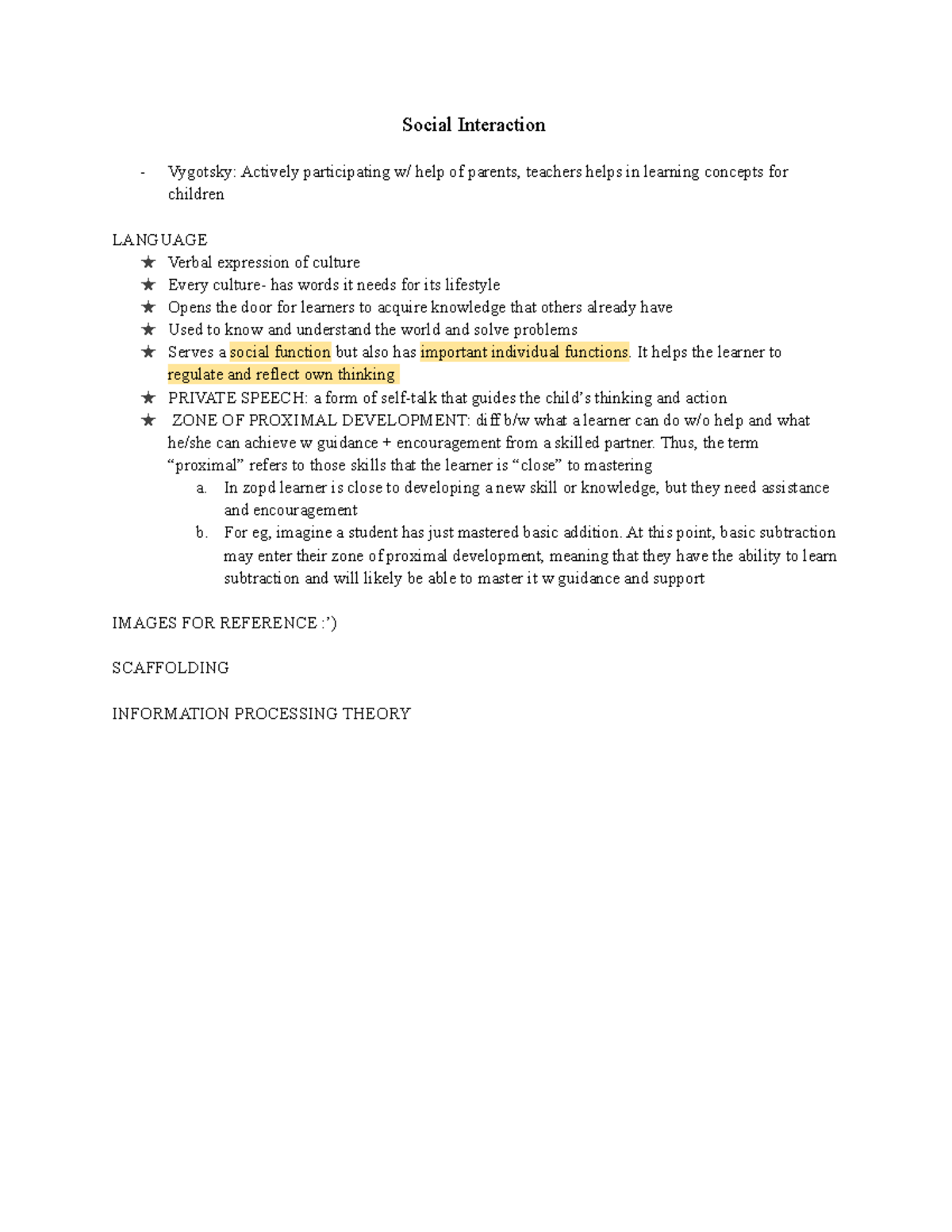 Dev psych lang dev - notes on language development - Social Interaction ...