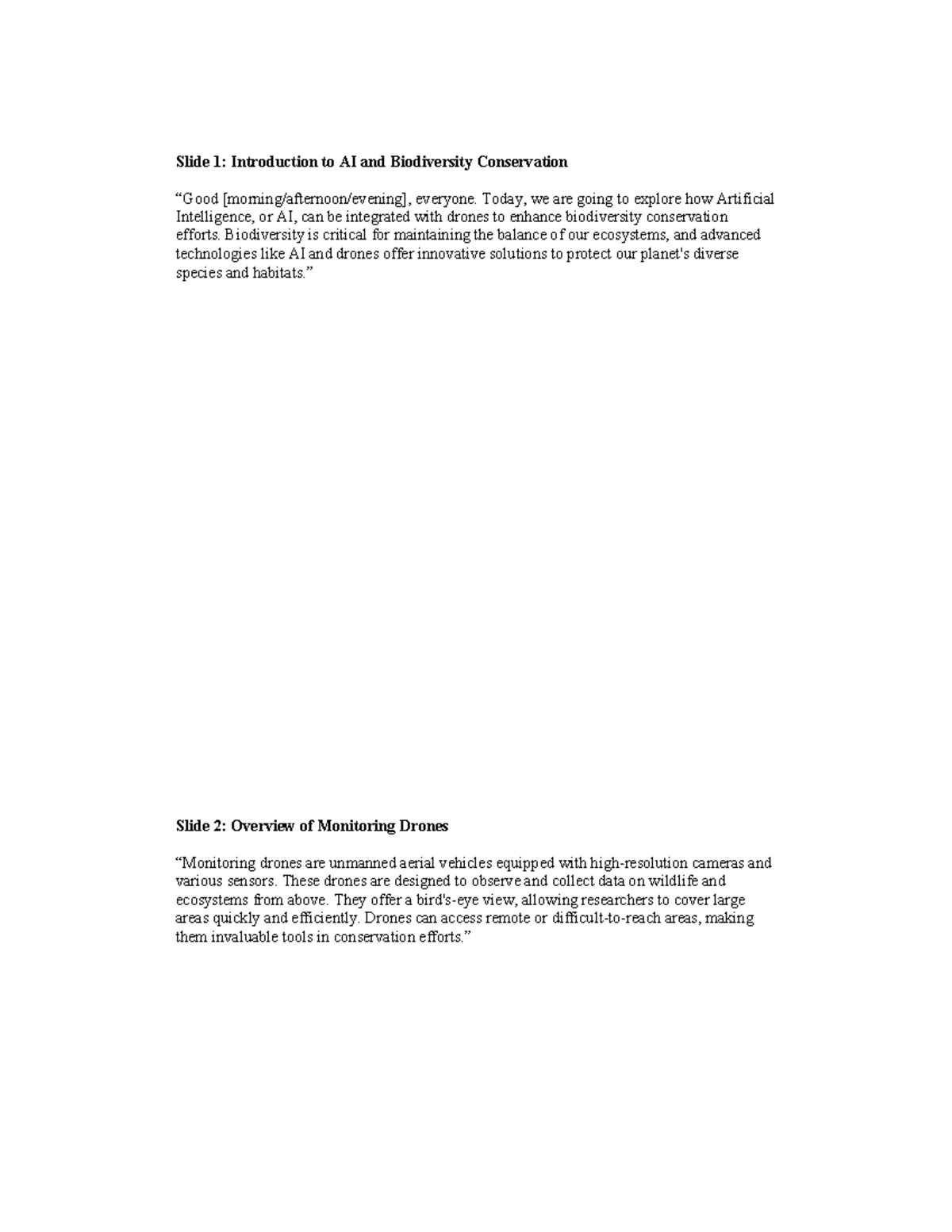 Q1 - Presentation Document - Slide 1: Introduction to AI and ...