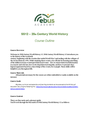 20th century world history notes - Studocu