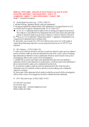 Criminal Procedure I - Charge - Criminal Procedure I – Charge Charge is ...