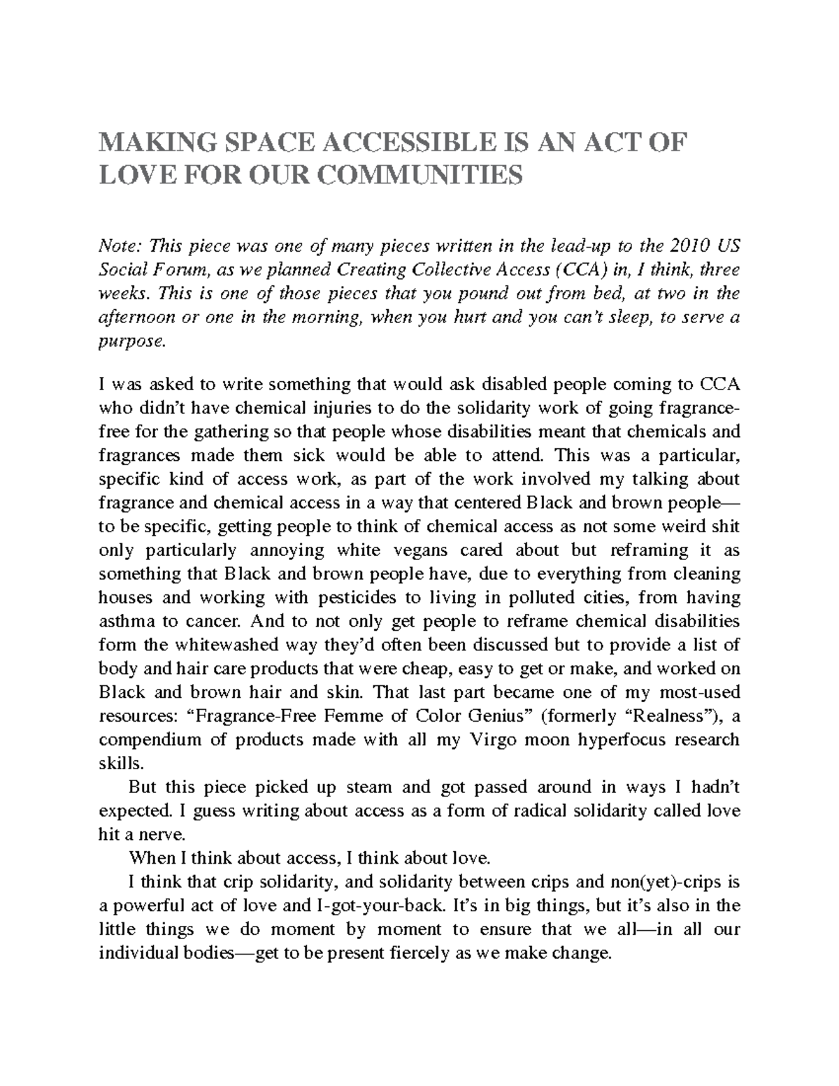 Pages from Care Work Dreaming Disability Justice by Leah Lakshmi ...