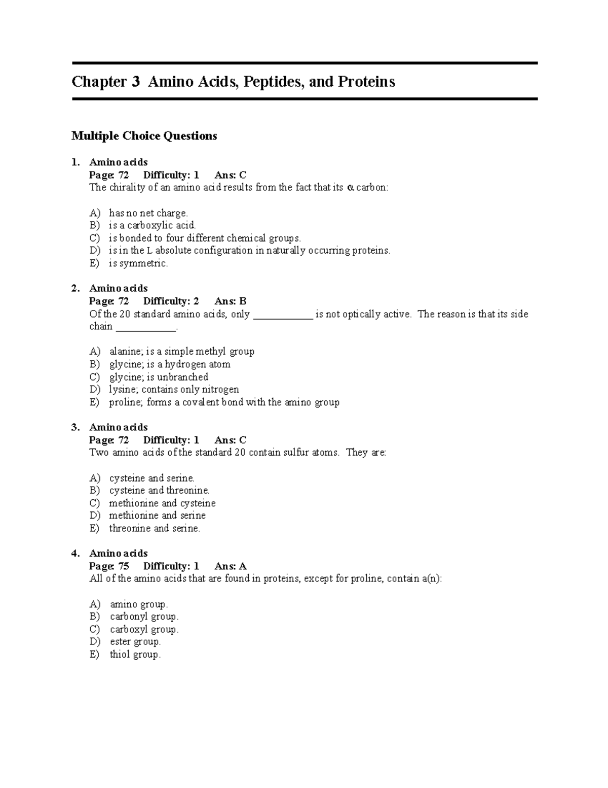 Chapter 3[1496] - Principles of Biochemistry ( Lehninger , Sixth ...