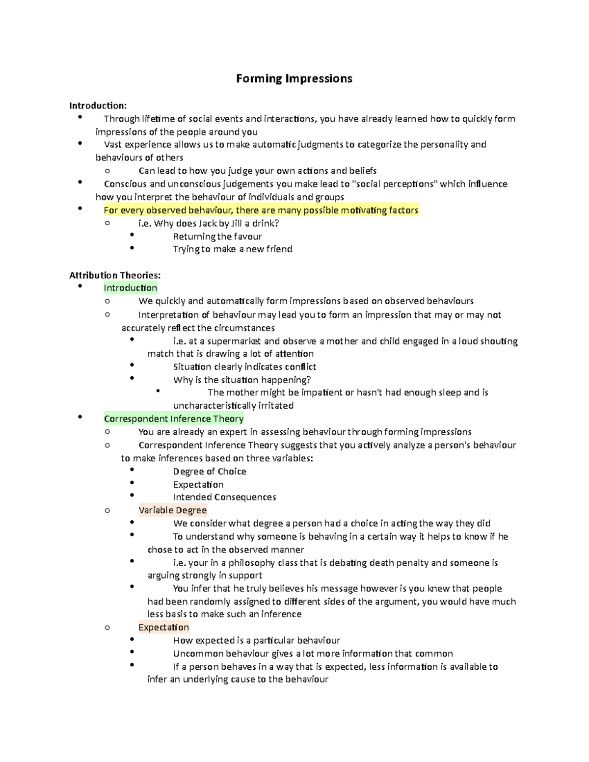 Forming Impressions - Forming Impressions Introduction: Through ...