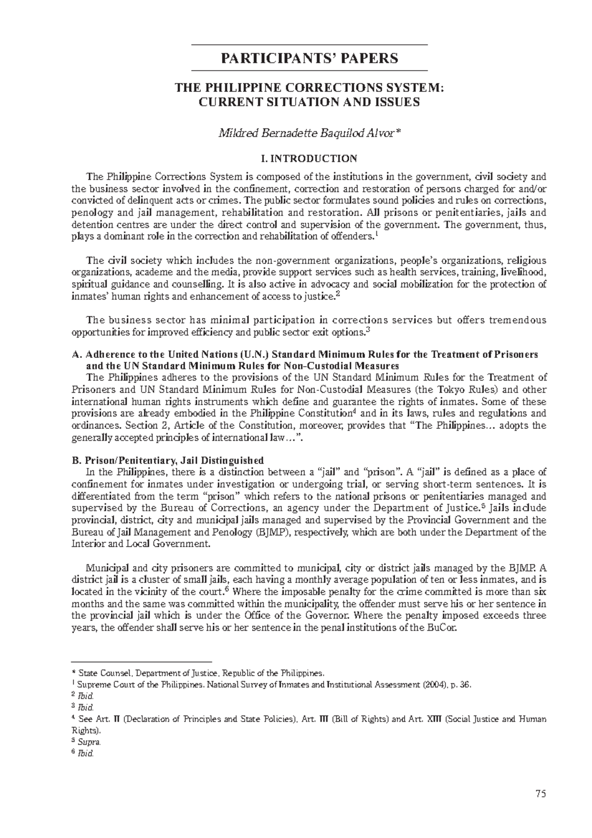 Correctional system in the Philippines by Mildred Bernadette Baquilod ...