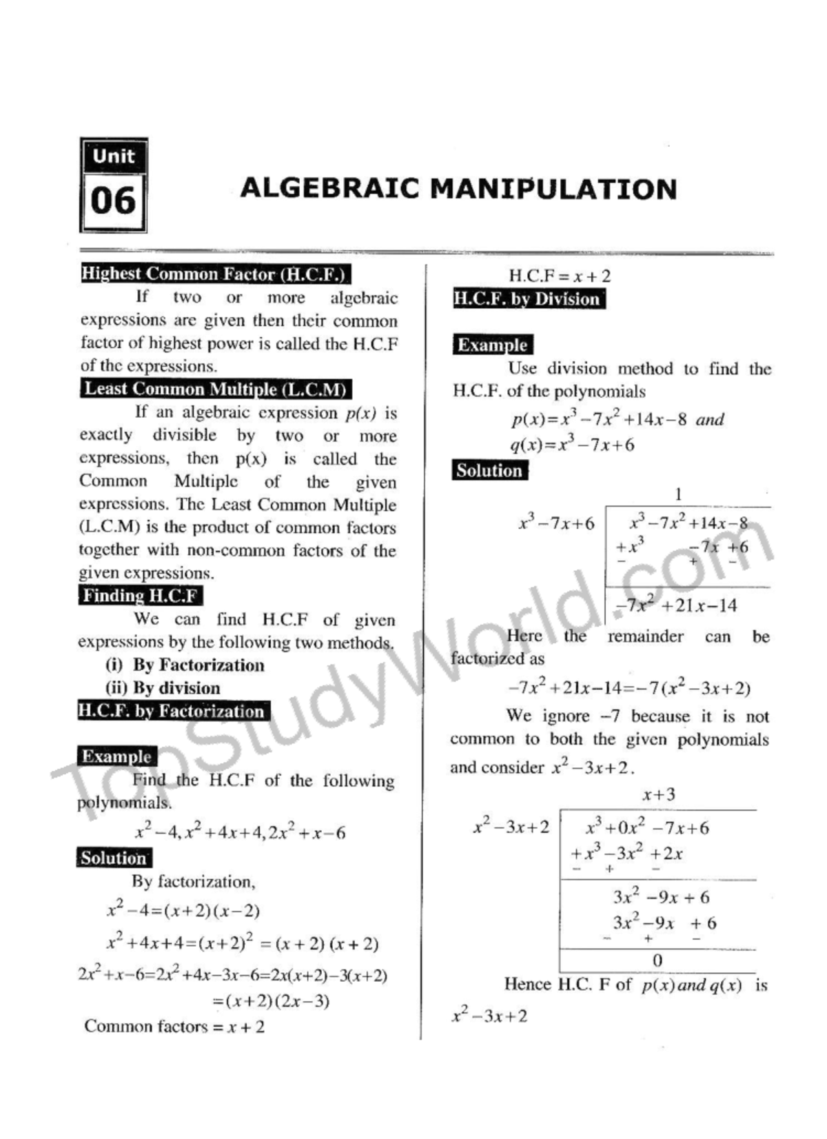 Chapter 6 Algebraic Manipulation - mathematical economics - Studocu