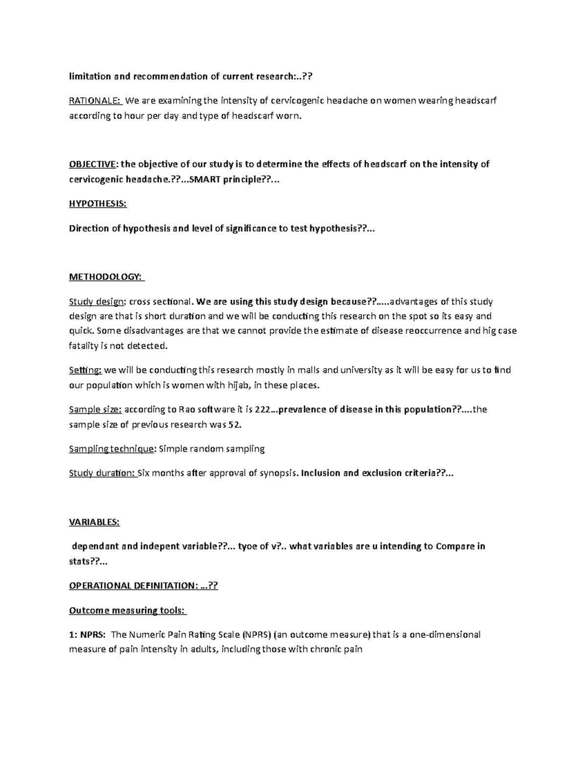 Cont.. methodology - very help full - limitation and recommendation of ...