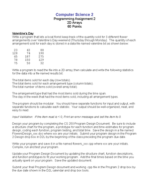 Cs250 Program Design Document-2 - CSC 250 – Program Design Document ...