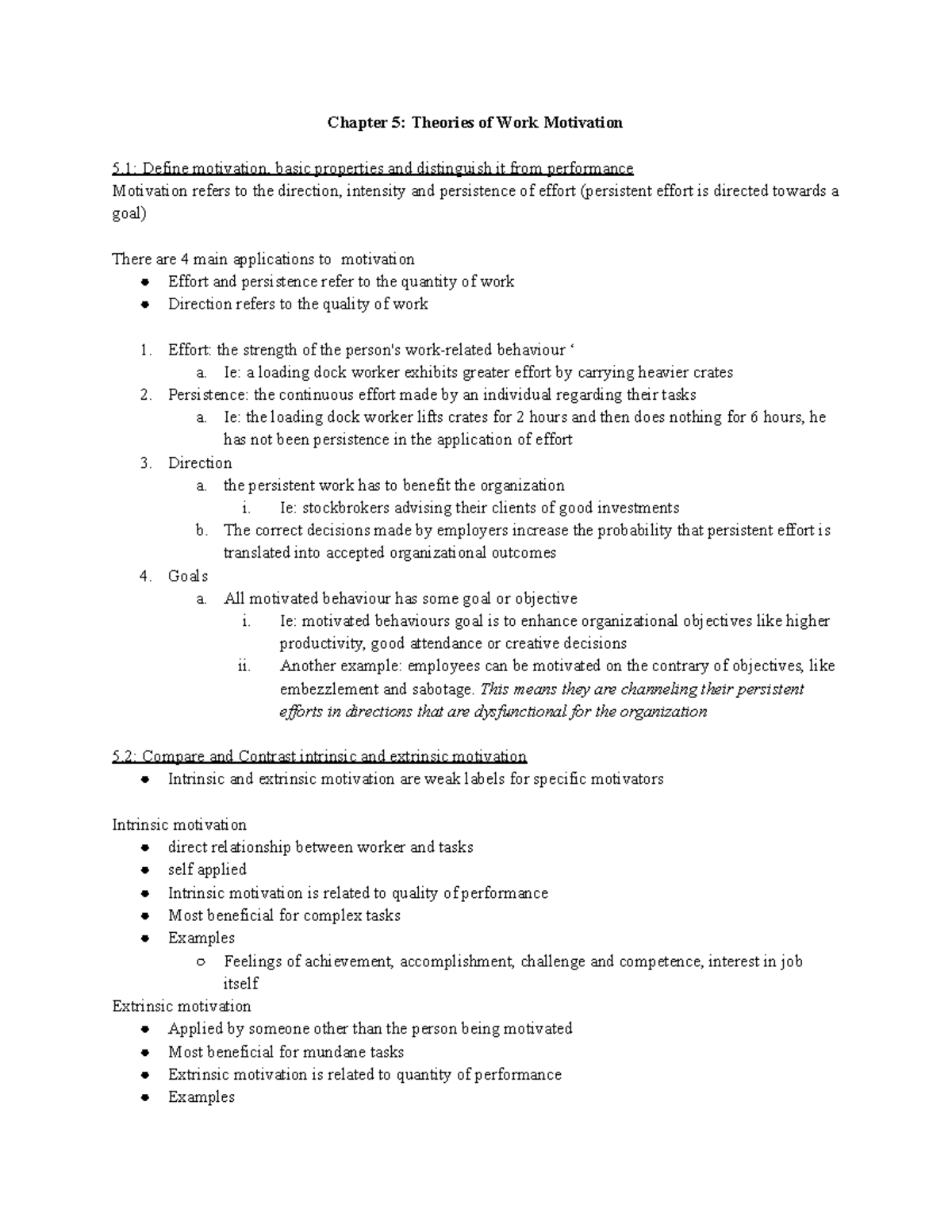 BU288 Textbook Notes midterm 2 chapters 5,6,7,11,13 - Chapter 5 ...