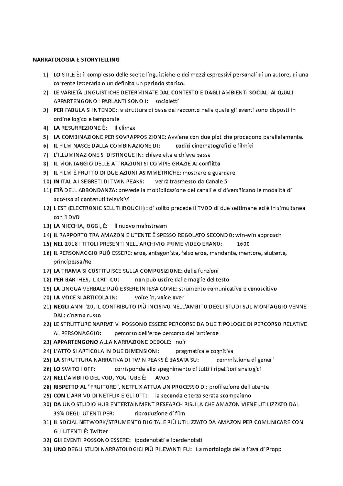 Narratologia E Storytelling - NARRATOLOGIA E STORYTELLING LO STILE È ...