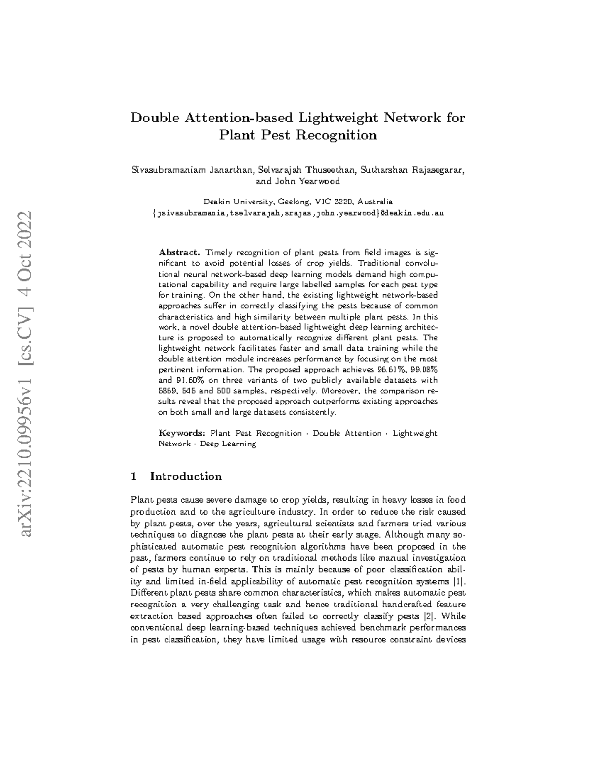 16-Double Attention-based Lightweight Network for Pla - Double Attention-based Lightweight ...