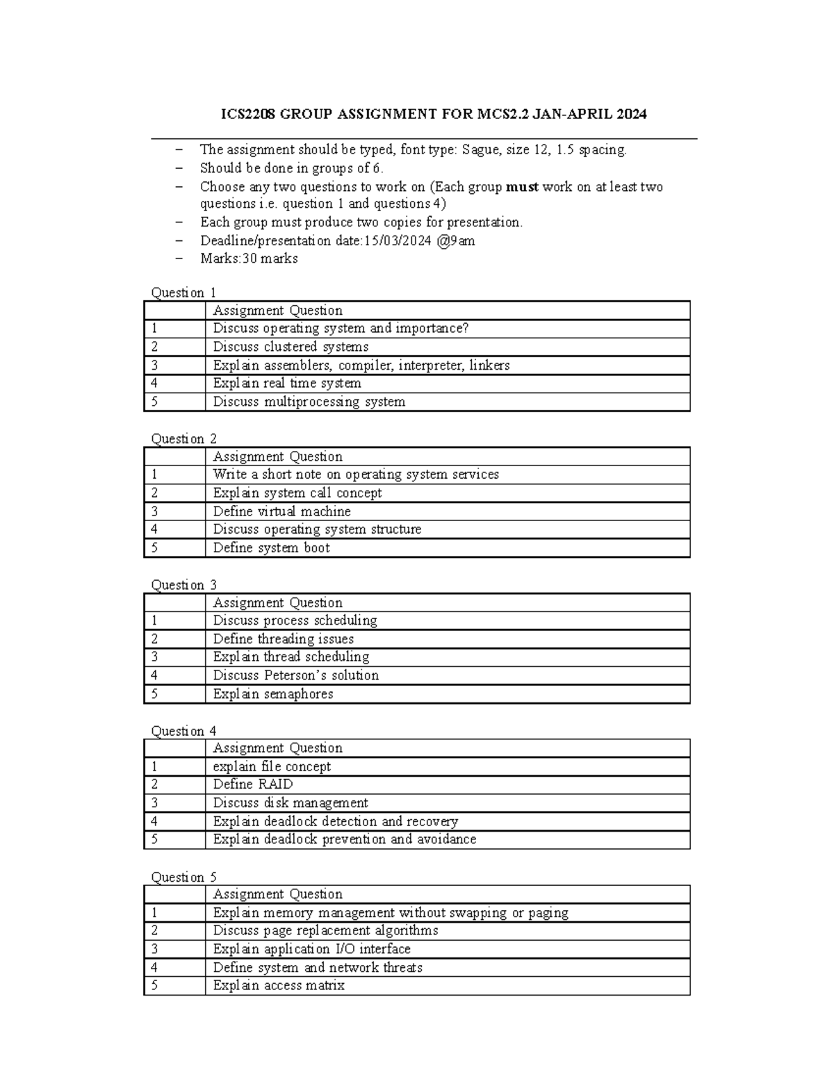 MCS2.2 OS Group work2024 - ICS2208 GROUP ASSIGNMENT FOR MCS2 JAN-APRIL ...