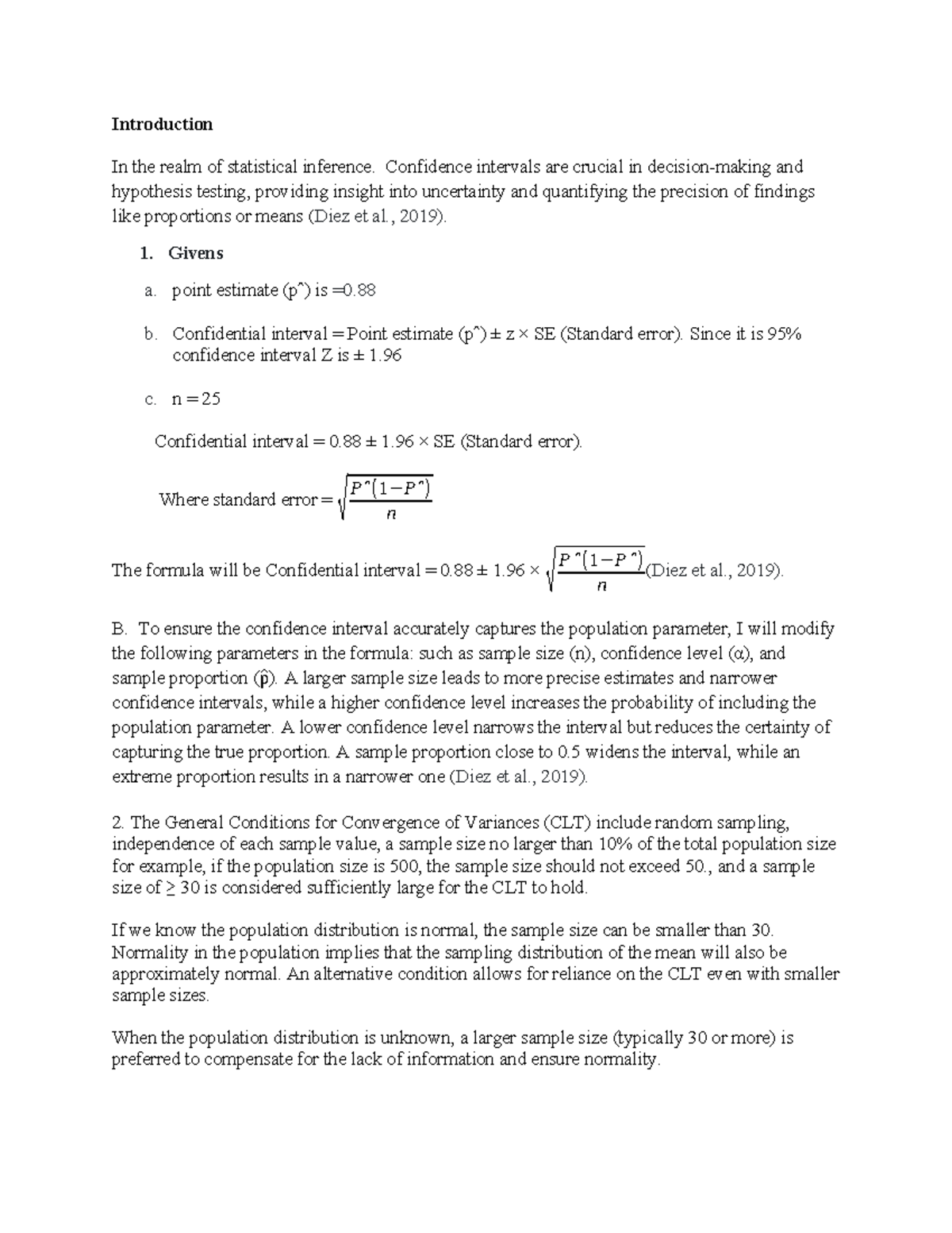 Unit 1 - discussion - Introduction In the realm of statistical ...