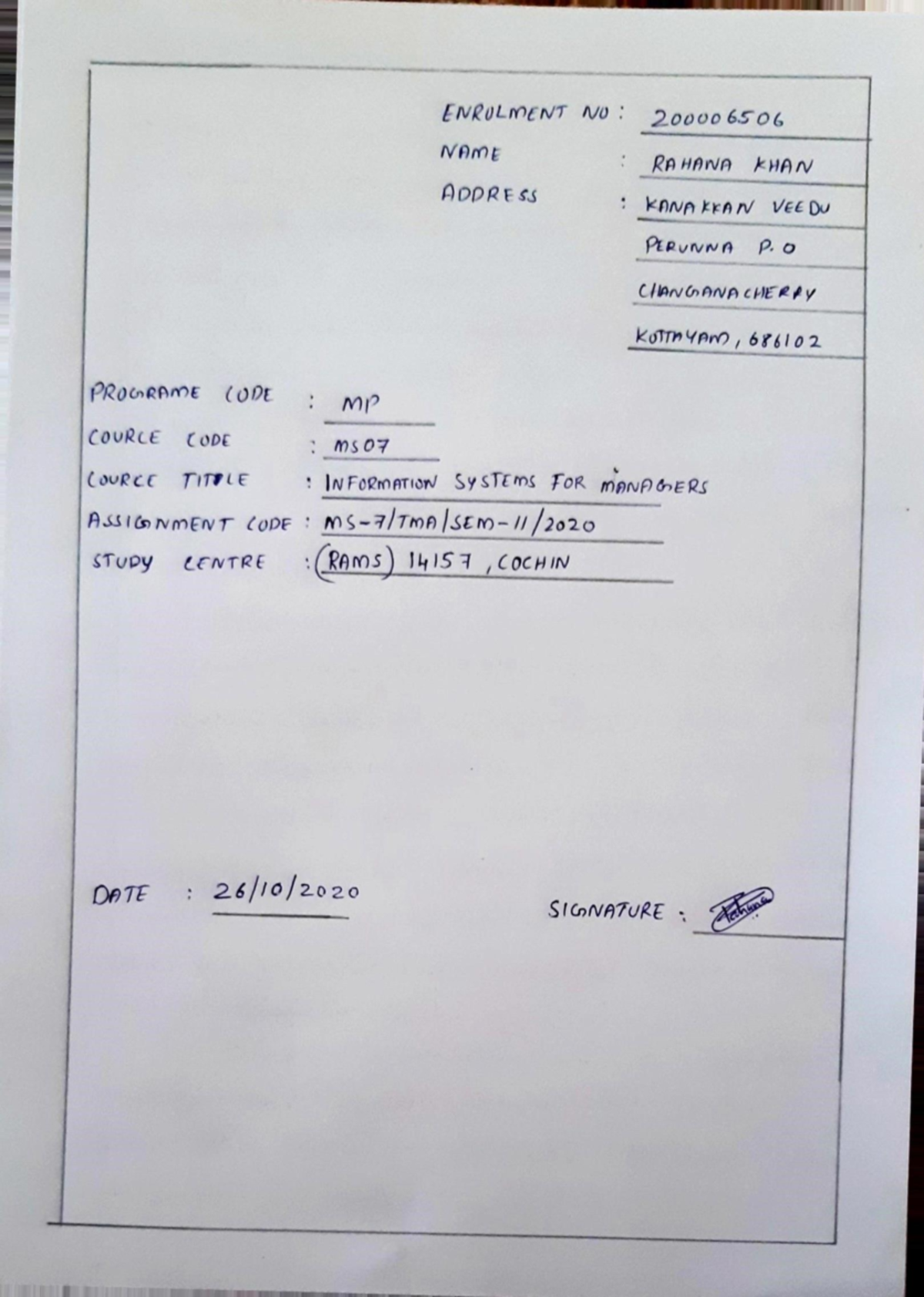 MS07 - It's ms07 assignment notes - ΕΝΑΊ)Ι-ιγΤΛ/Τηη) 20000 650(, kHArv ...