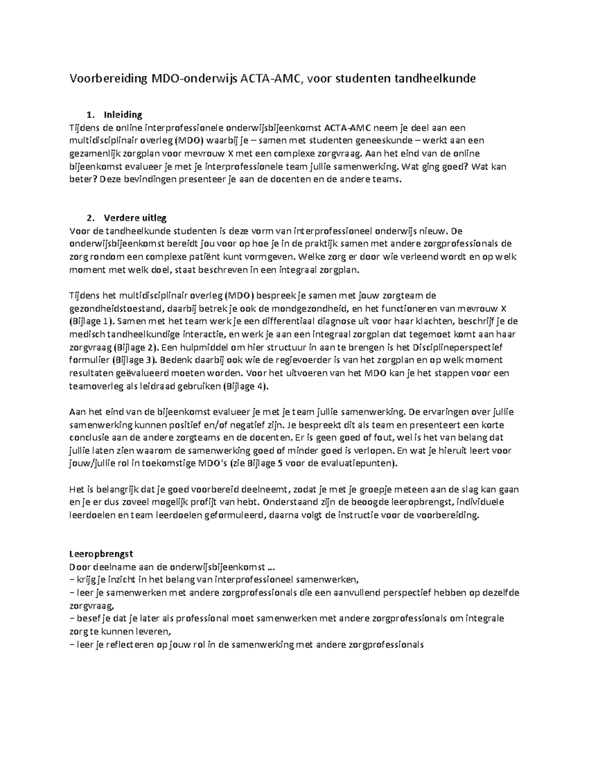 1. ACTA-AMC MDO-onderwijs nov 2023 - instructie en voorbereiding ...