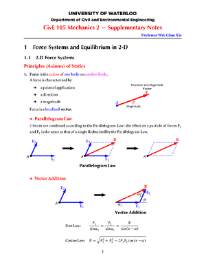 Mechanics Statics - Problem 5: Two hydraulic cylinders control the ...