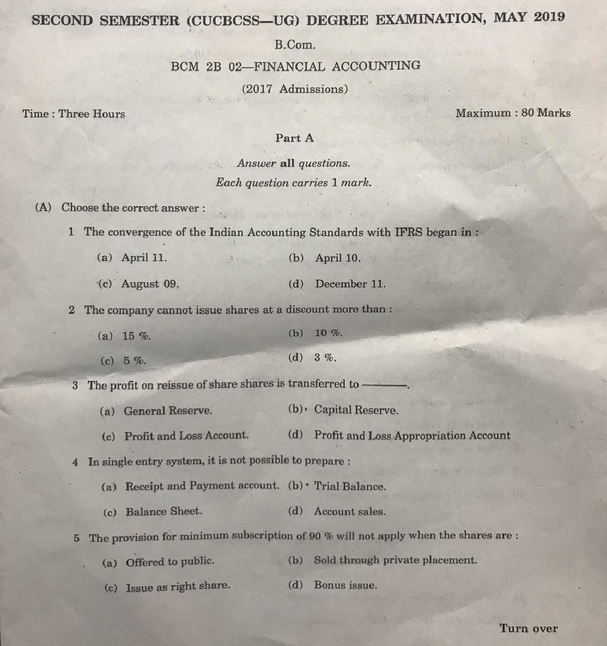 Financial Accounting Question Paper 1 - FTX2024F - Studocu