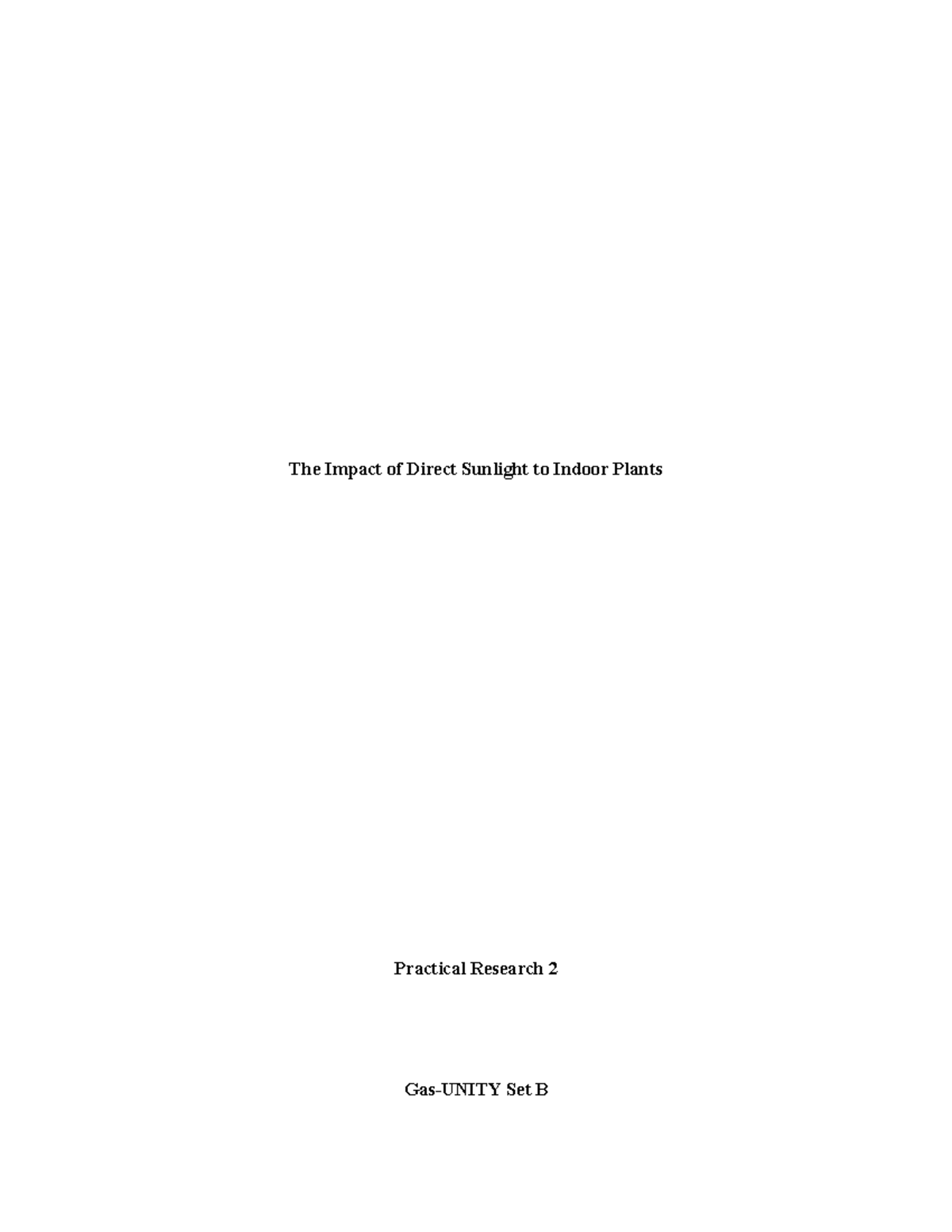 The Impact of Direct Sunlight to Indoor Plants pr2 - The Impact of ...