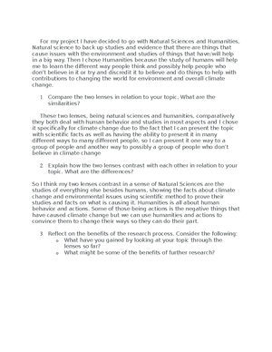 Final absolute project - Through Liberal arts I have learned quite a ...