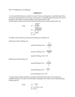 Linear Programming Exercise - Linear Programming While being enrolled ...