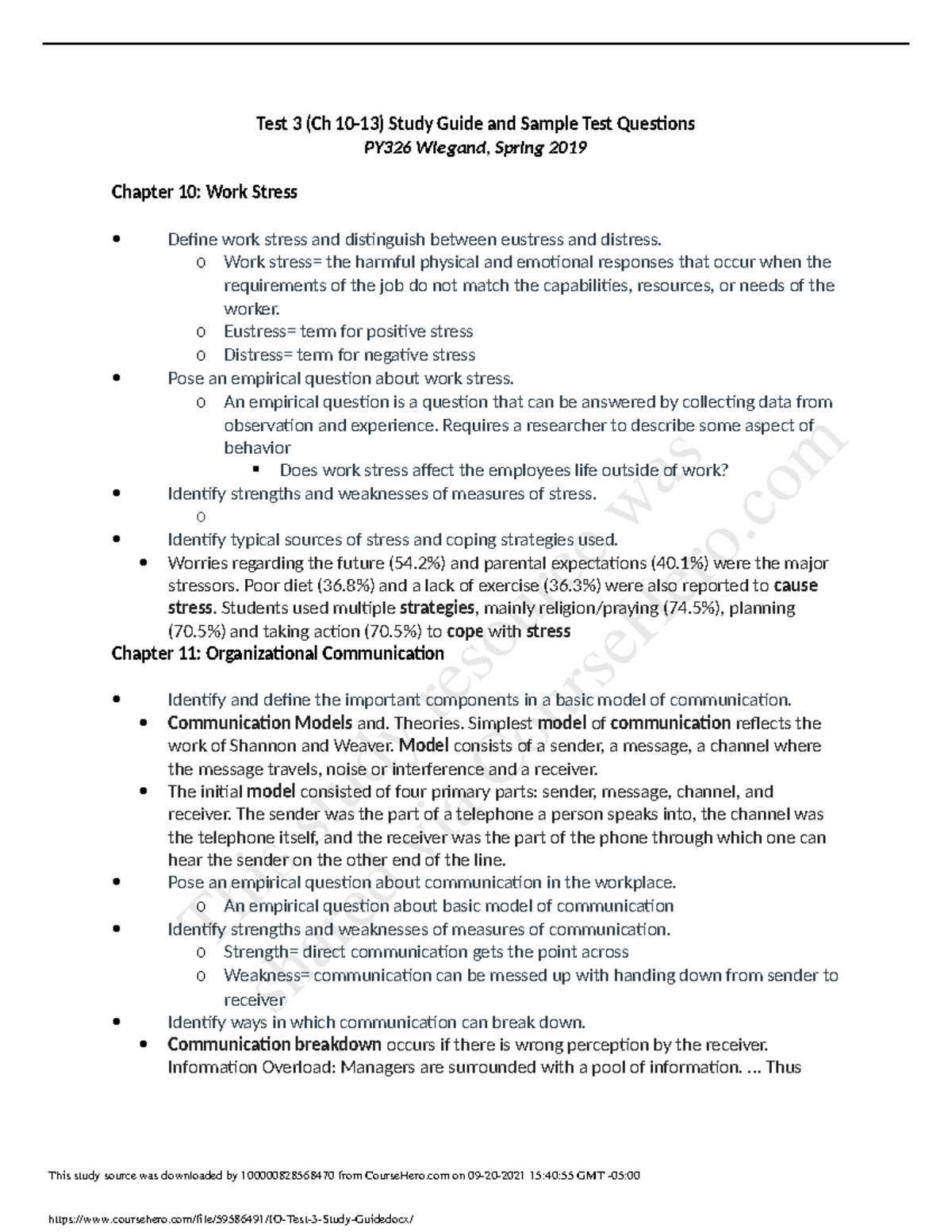 I O Test 3 Study Guide - Test 3 (Ch 10-13) Study Guide and Sample Test ...