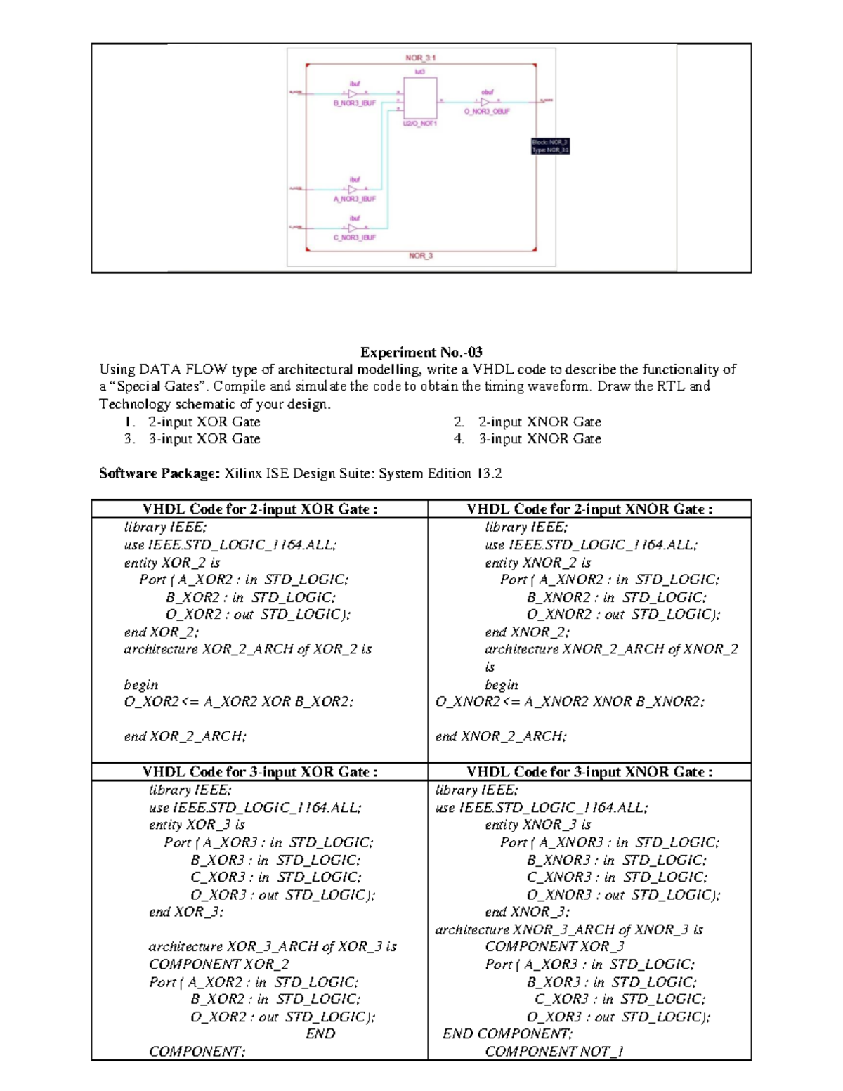 Vlsi Lab Experiments 3 Experiment No Using Data Flow Type Of Architectural Modelling Write
