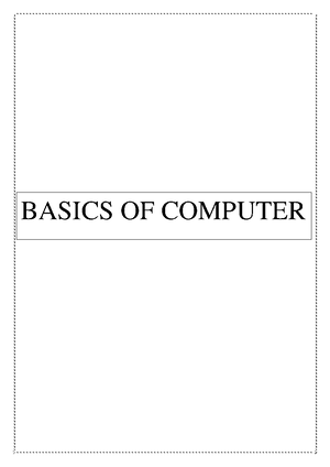 Basics of computer Day 06 - BASICS OF COMPUTER Day 6: Advanced Computer Concepts Computers have ...