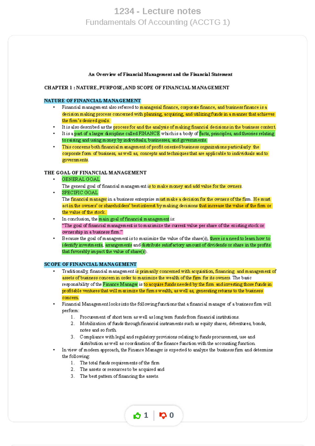 1234-lecture-notes compress - 1234 - Lecture notes Fundamentals Of ...