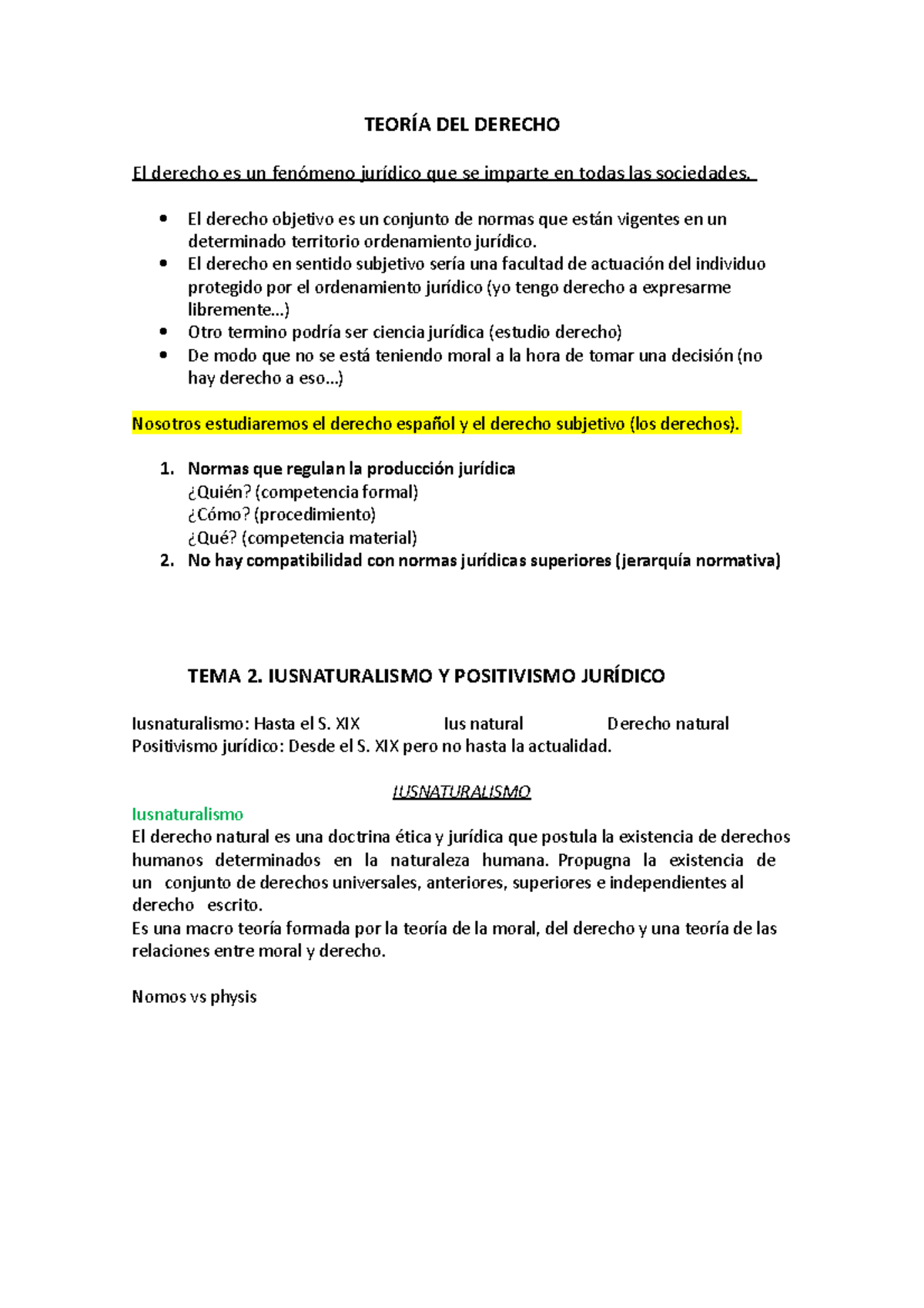 Teoría DEL Dereho - importante - TEORÍA DEL DERECHO El derecho es un ...