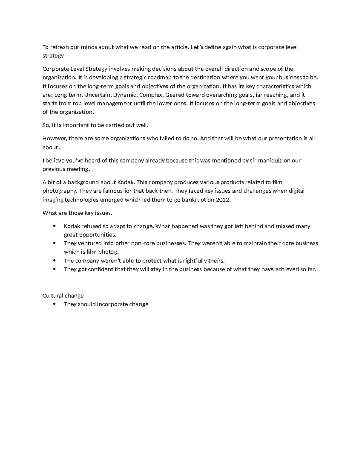 Strat Man - hghghgh - To refresh our minds about what we read on the ...