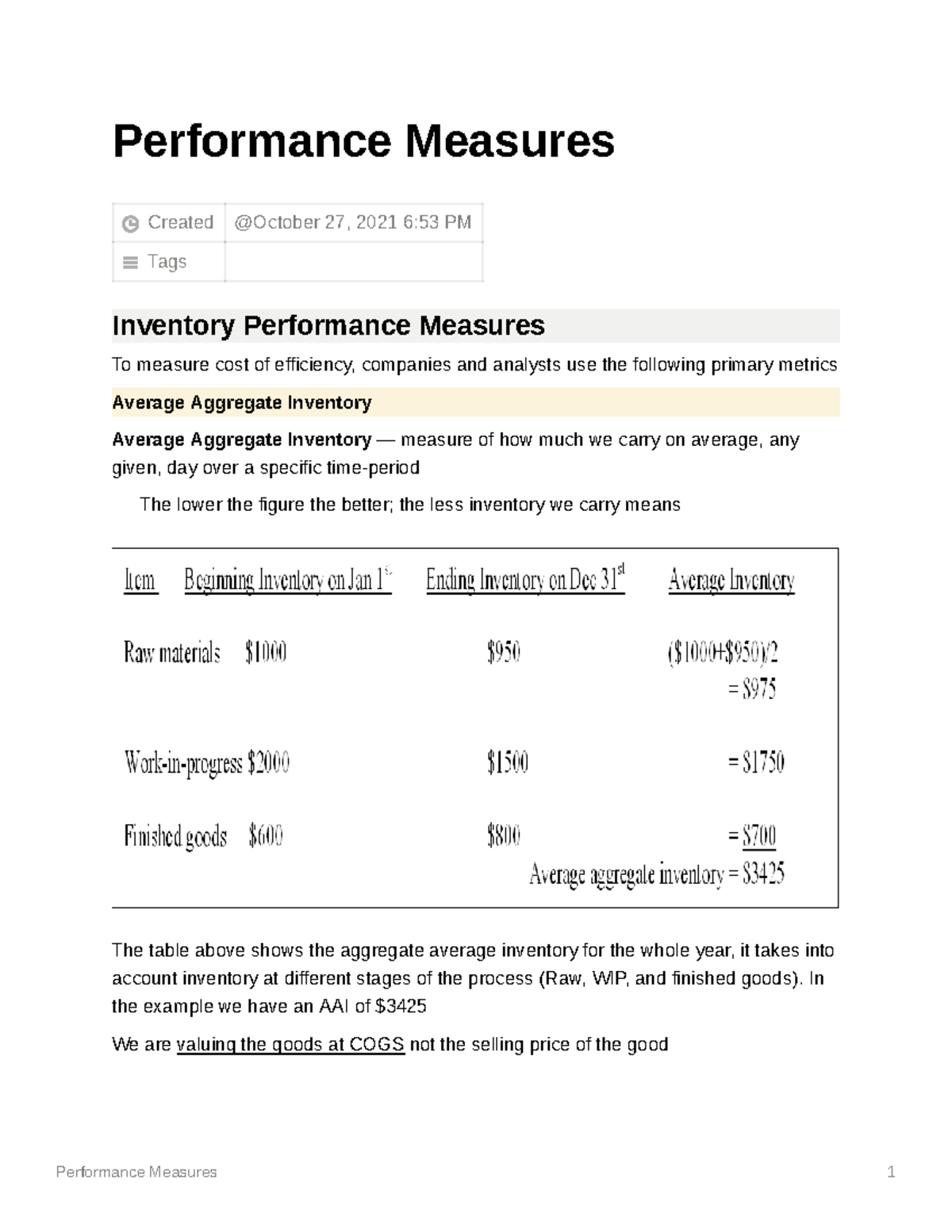 Performance Measures - Professor Ajay Das Fall 2021 OPM 3000 ETRA ...
