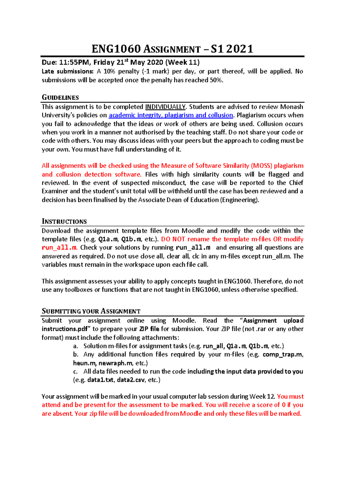 ENG1060 Assignment-final - ENG1060 ASSIGNMENT – S1 2021 Due: 11:55PM, Friday 21st May 2020 (Week ...