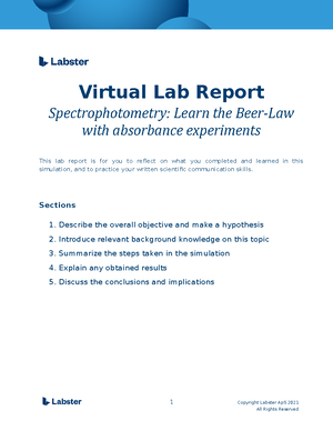 Intro To Macromolecules MT - Virtual Lab Report Introduction to Food ...